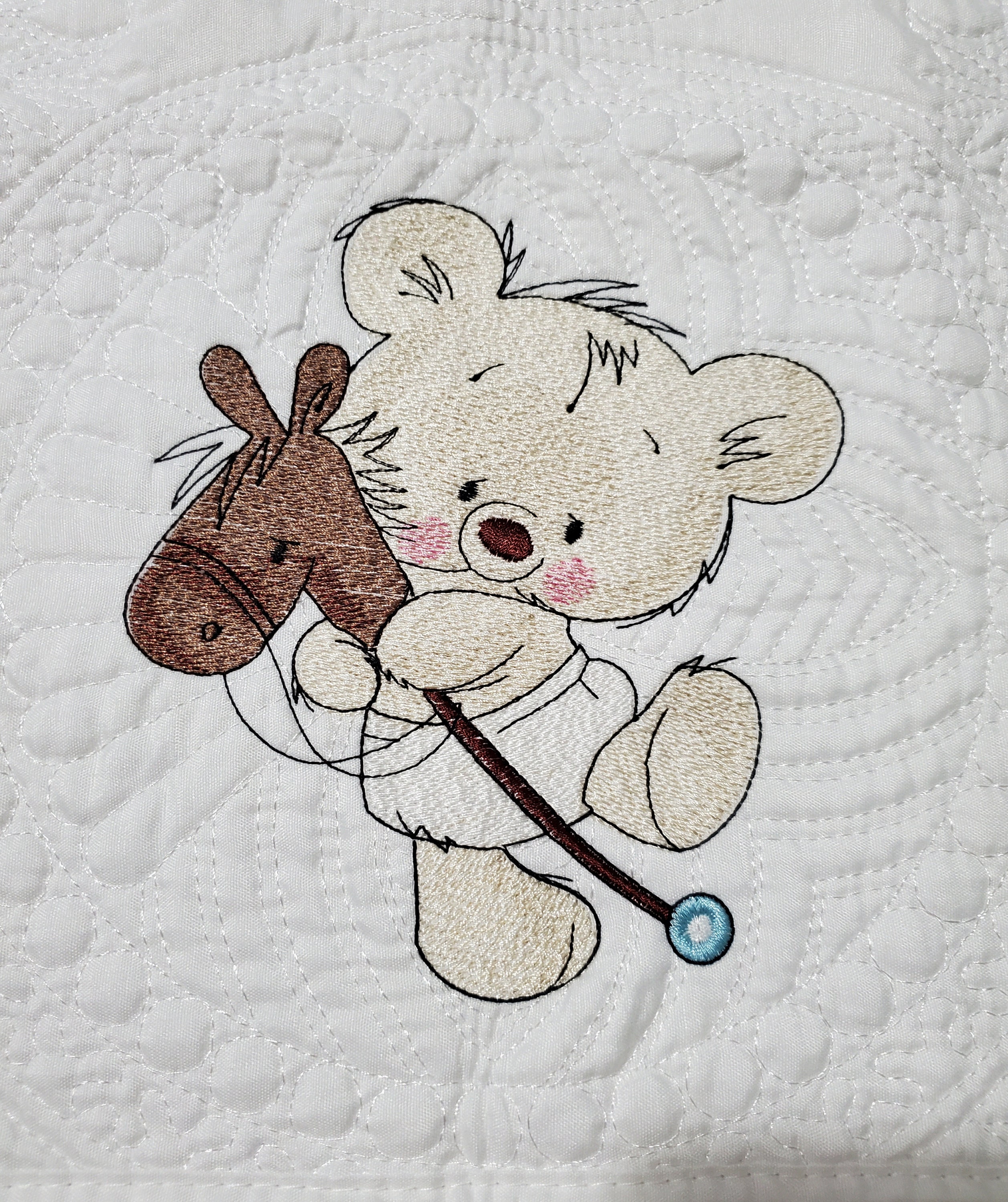 Embroidered Baby Quilt, Embroidered Baby Blanket, Baby Shower Gift ...
