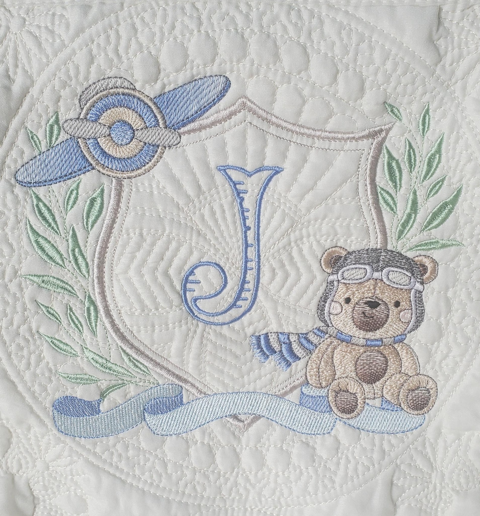 Embroidered Baby Quilt, Monogrammed Baby Blanket, Custom Baby Quilt ...