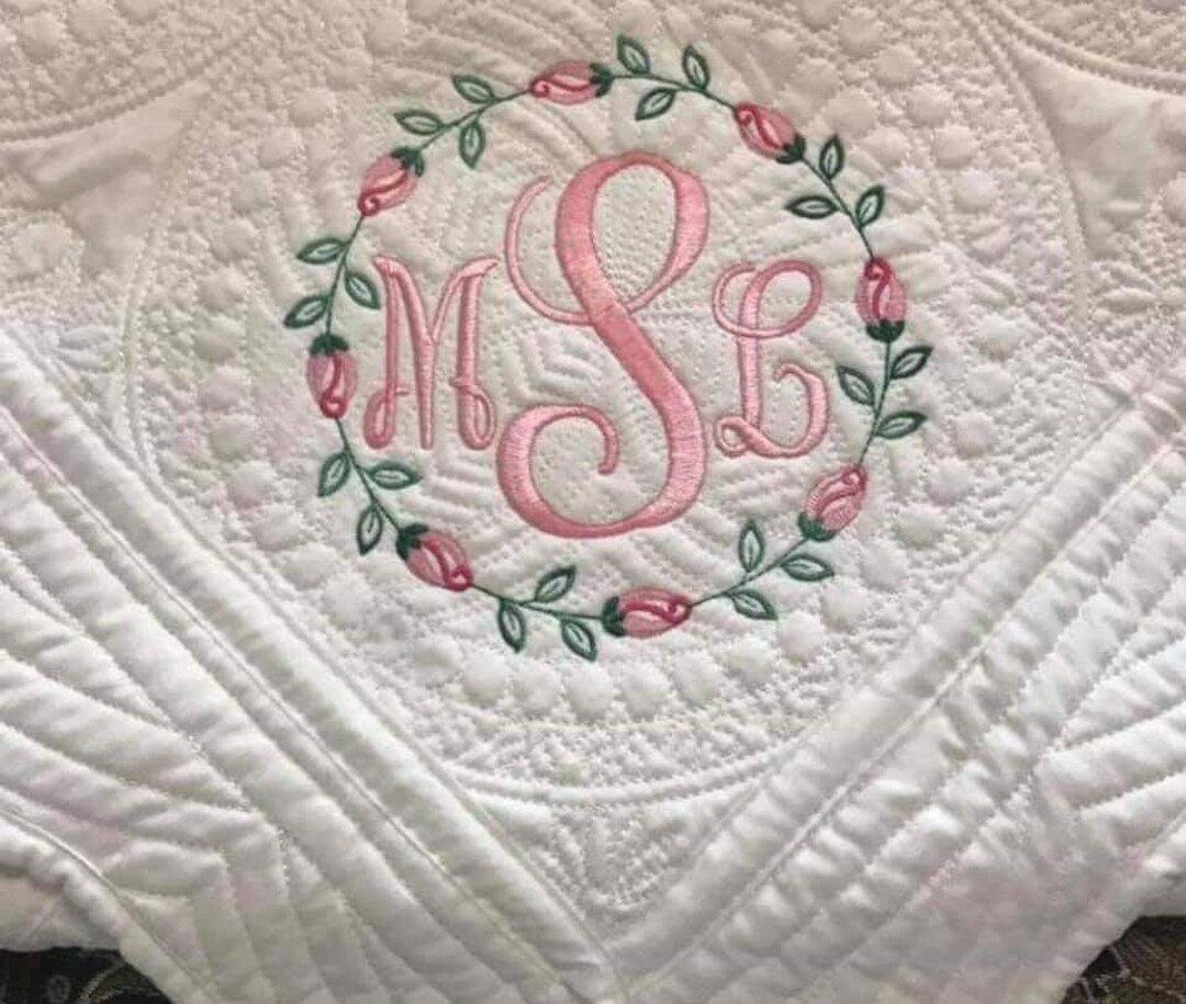 Embroidered Baby Quilt, Monogrammed Baby Quilt, Heirloom Baby Quilt ...
