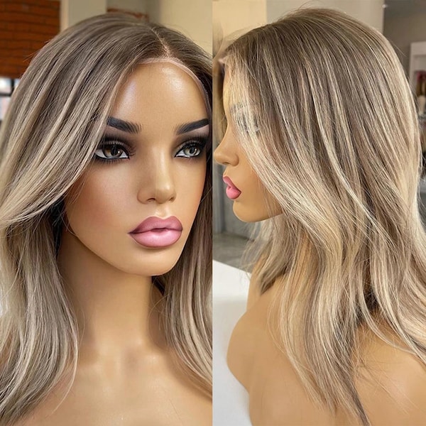 Ash Blonde Wigs Etsy