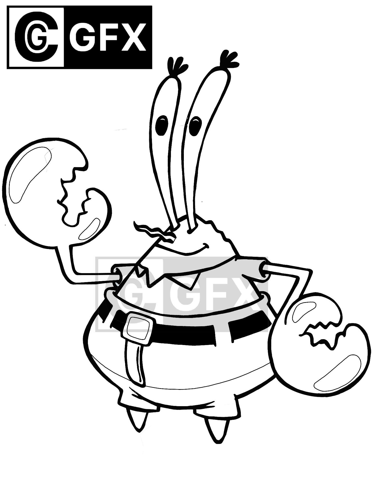 Mr Krabs Coloring Pages