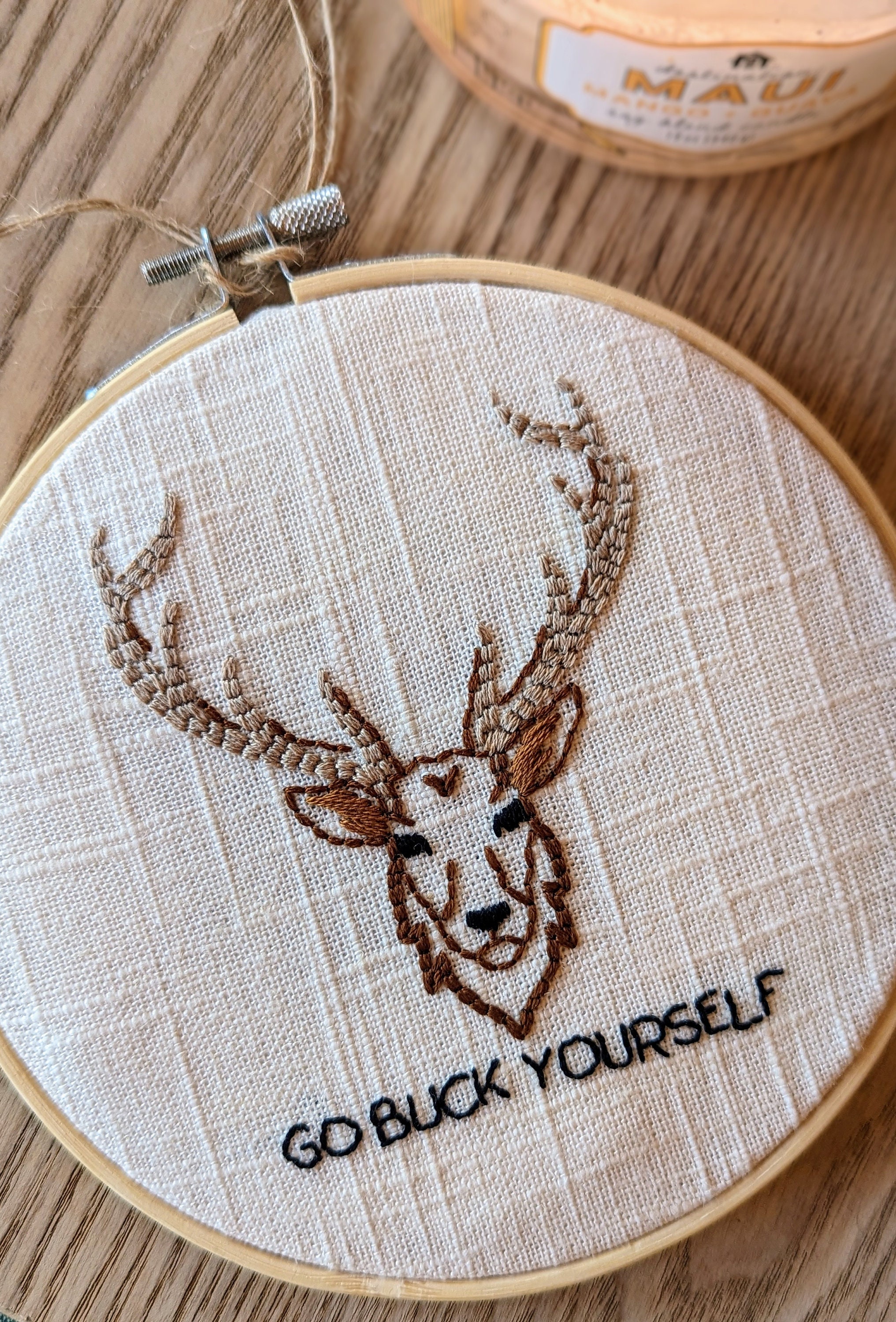 Go Buck Yourself Hand Embroidered Handmade Hoop Decor - Etsy