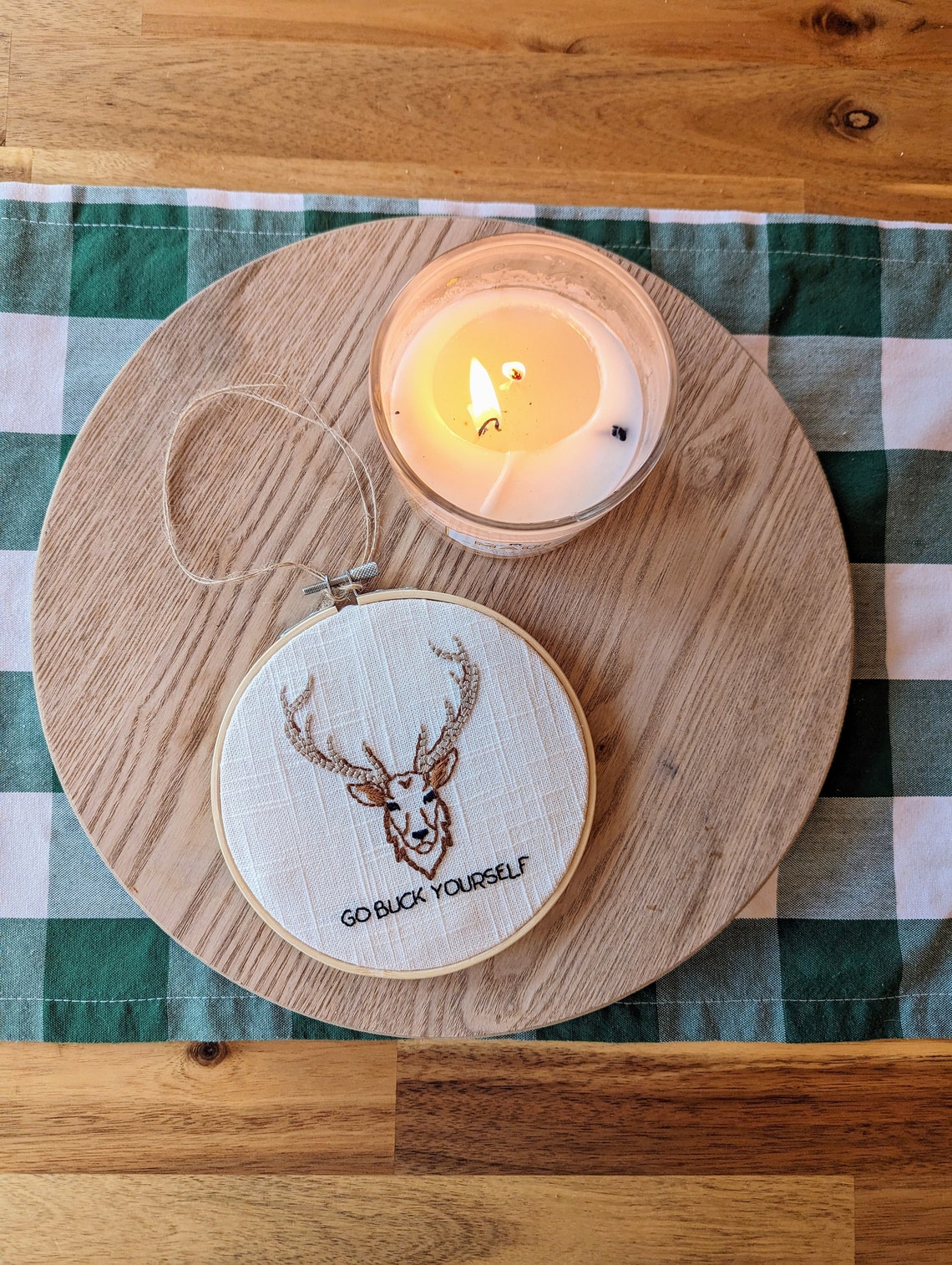 Go Buck Yourself Hand Embroidered Handmade Hoop Decor - Etsy