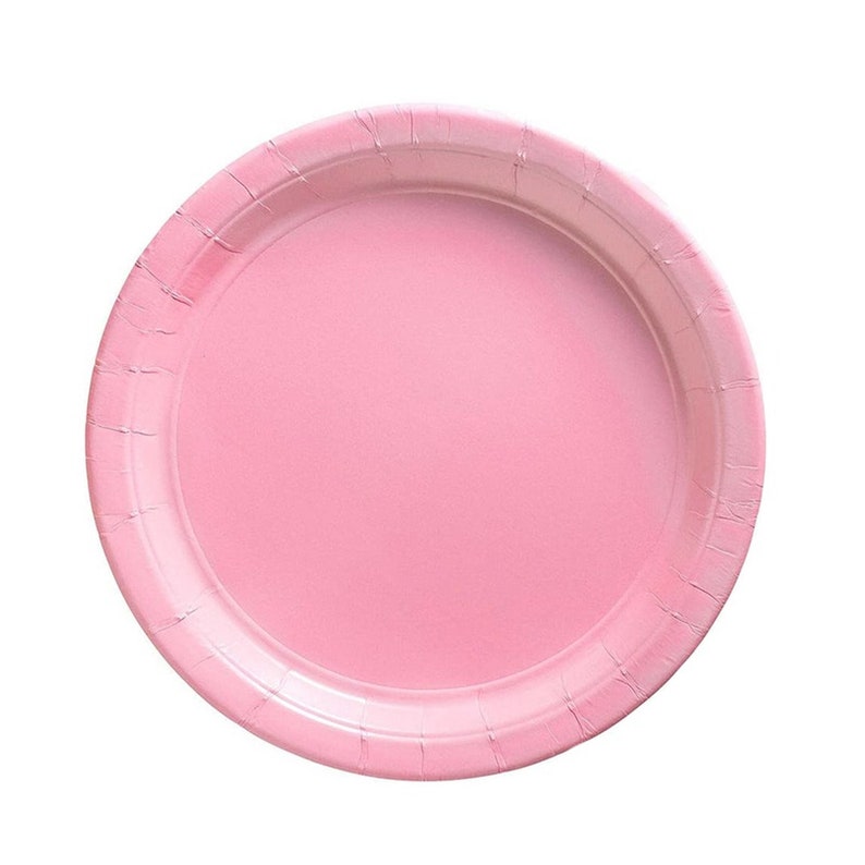 Pink Plastic Party Tableware Set Plates Cups Table Cover Napkin ...