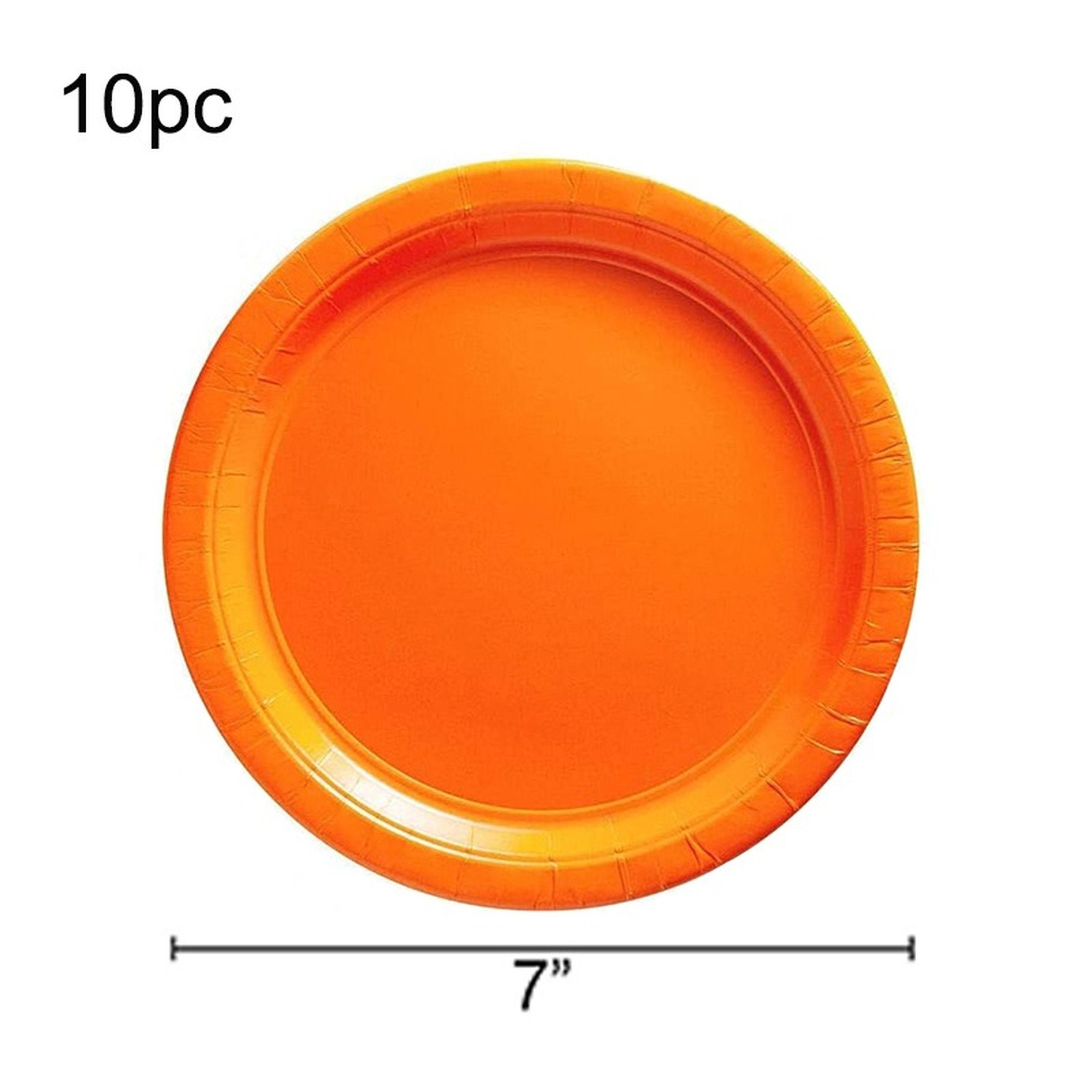 Orange Plastic Party Tableware Set Plates Cups Table Cover Napkin ...