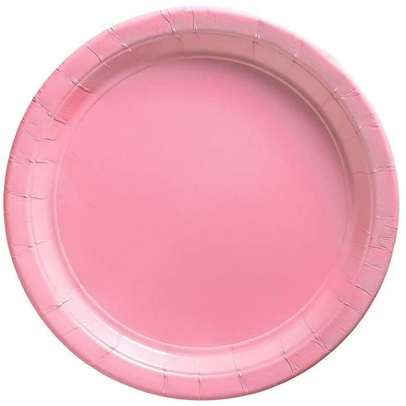 Pink Plastic Party Tableware Set Plates Cups Table Cover Napkin ...