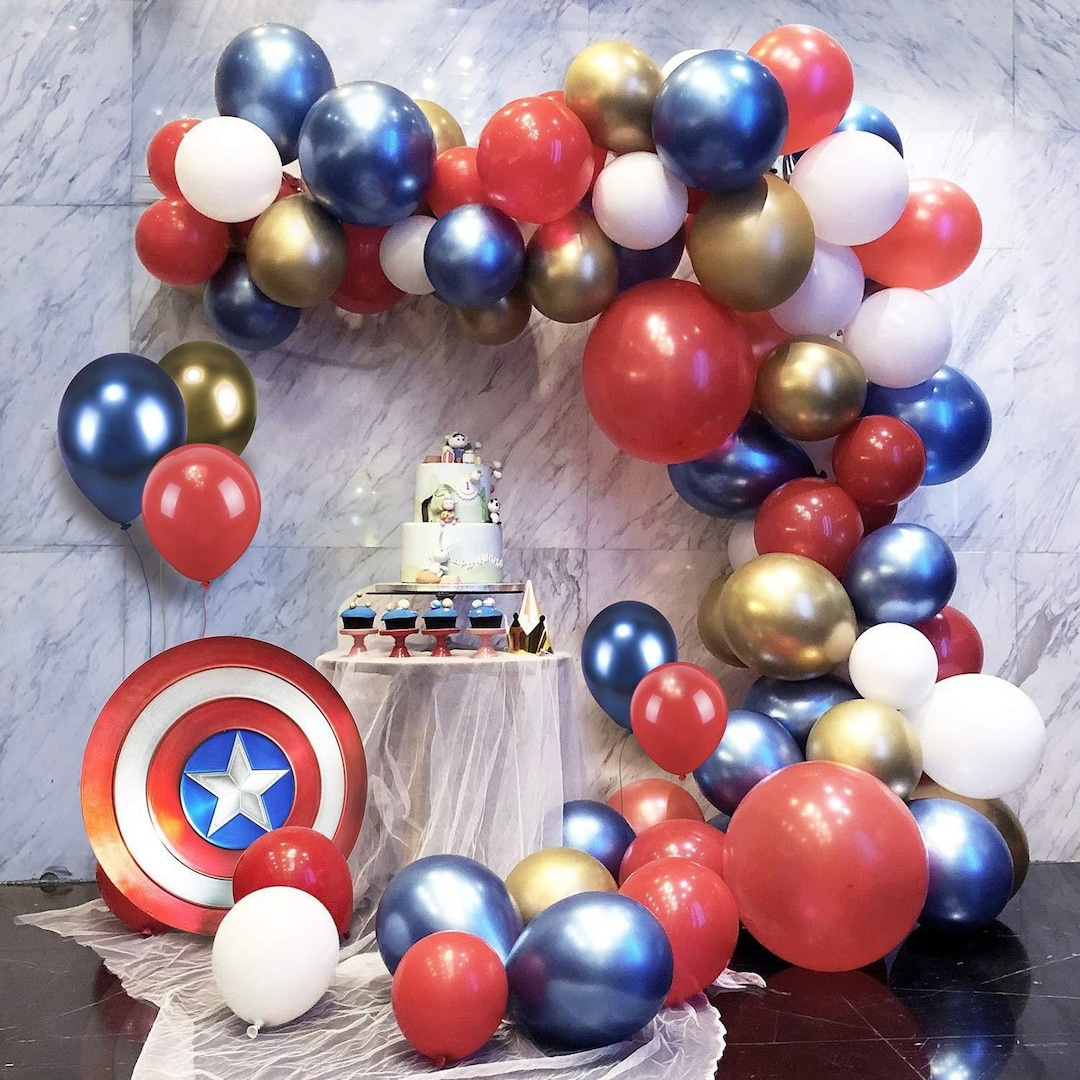 Balloon Garland Arch Kit Superhero Party Supplies Decorative for Kids ...