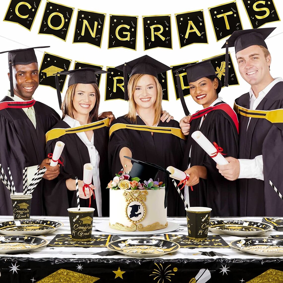 Graduation Party Tableware Disposable Plates Napkins Cups - Etsy