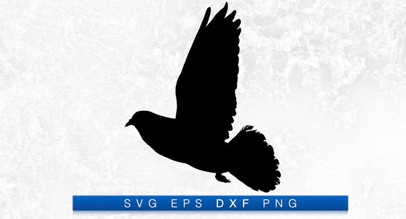 Pigeon Flying Silhouette Printable Digital Design Download - Etsy