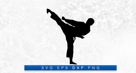 Taekwondo Side Kick Silhouette Printable Digital Design - Etsy