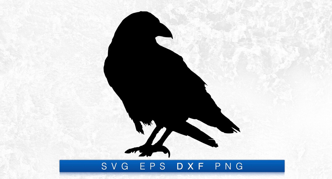 Crow Silhouette - Printable Digital Design Download Svg, Png, Eps & Dxf ...