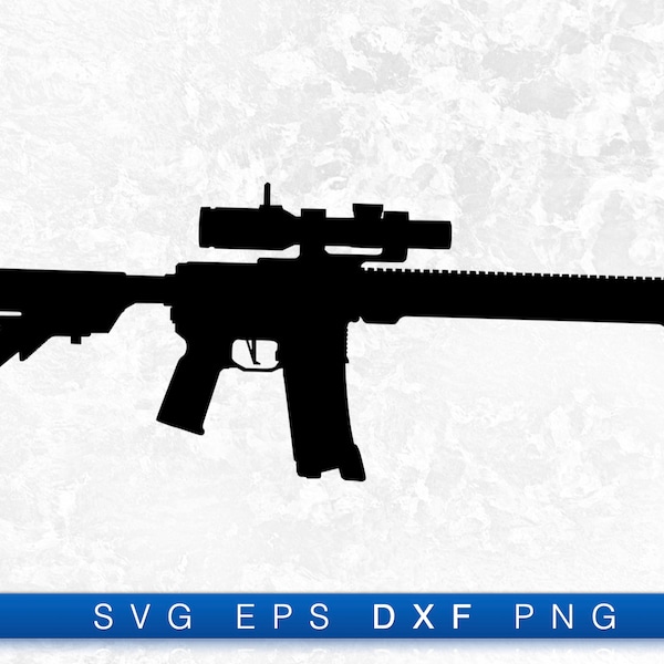 Rifle With Scope Svg - Etsy
