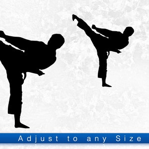 Taekwondo Side Kick Silhouette - Printable Digital Design Download Svg ...