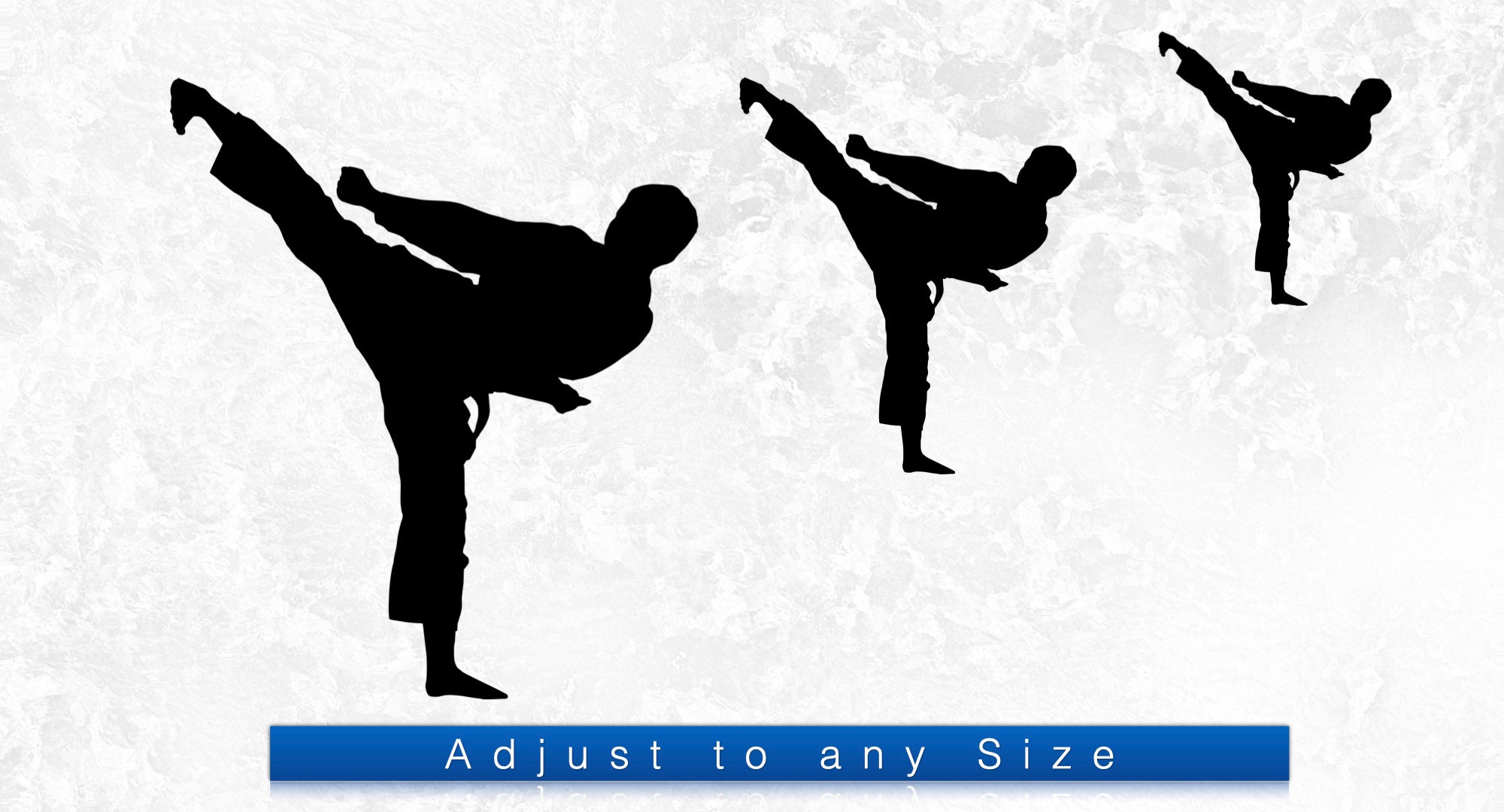 Taekwondo Side Kick Silhouette - Printable Digital Design Download Svg ...