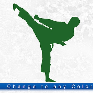 Taekwondo Side Kick Silhouette - Printable Digital Design Download Svg ...