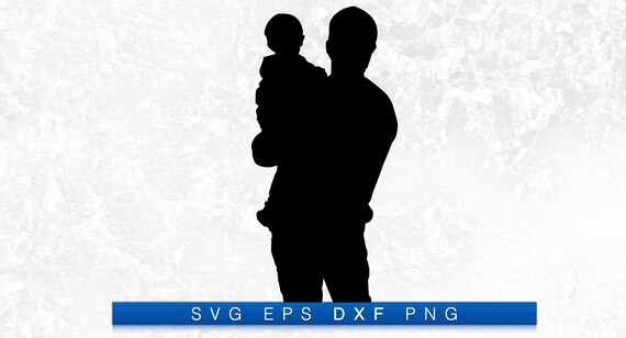 Father Holding Child Svg Png Eps & Dxf Design For: Cricut | Etsy