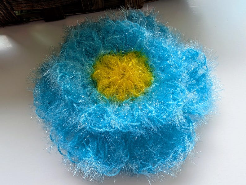 Flower Dish Scrubbies – Crochet Flower Kitchen Scrubber – Reusable ...
