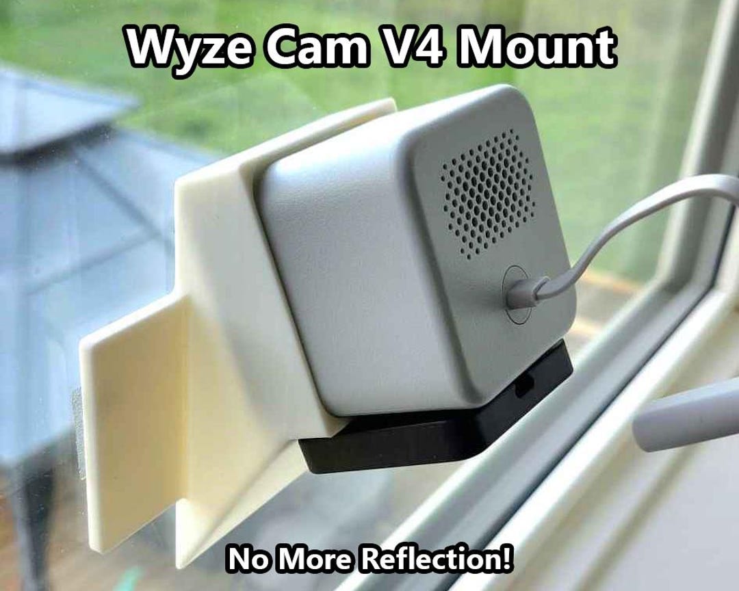 Wyze Cam Holder V4 Window Mounting Bracket 45 Degree Wyze V4cam Mount ...