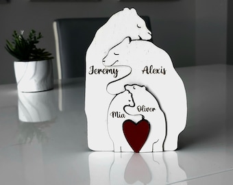 Fox Custom Family Members Puzzle Laser Cut Love SVG DXF AI Design ...