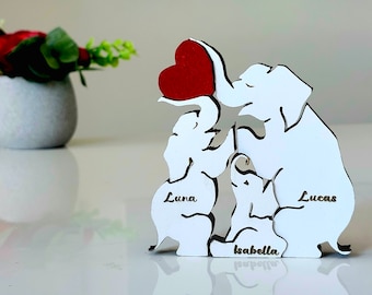 Fox Custom Family Members Puzzle Laser Cut Love SVG DXF AI Design ...