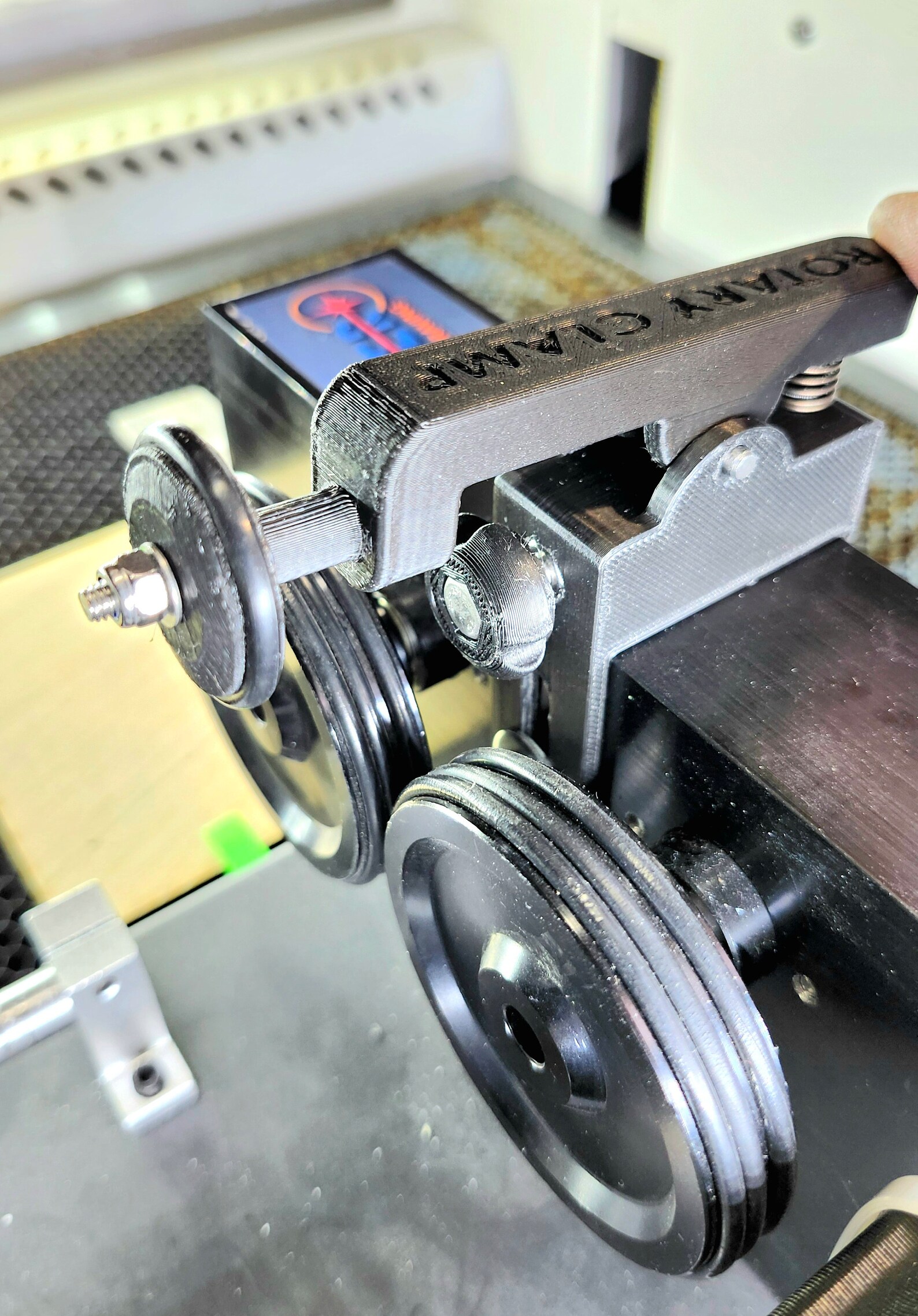 NEW! Laser Rotary Clamp Down With Stoper Extra Long Arm Clamp for ...