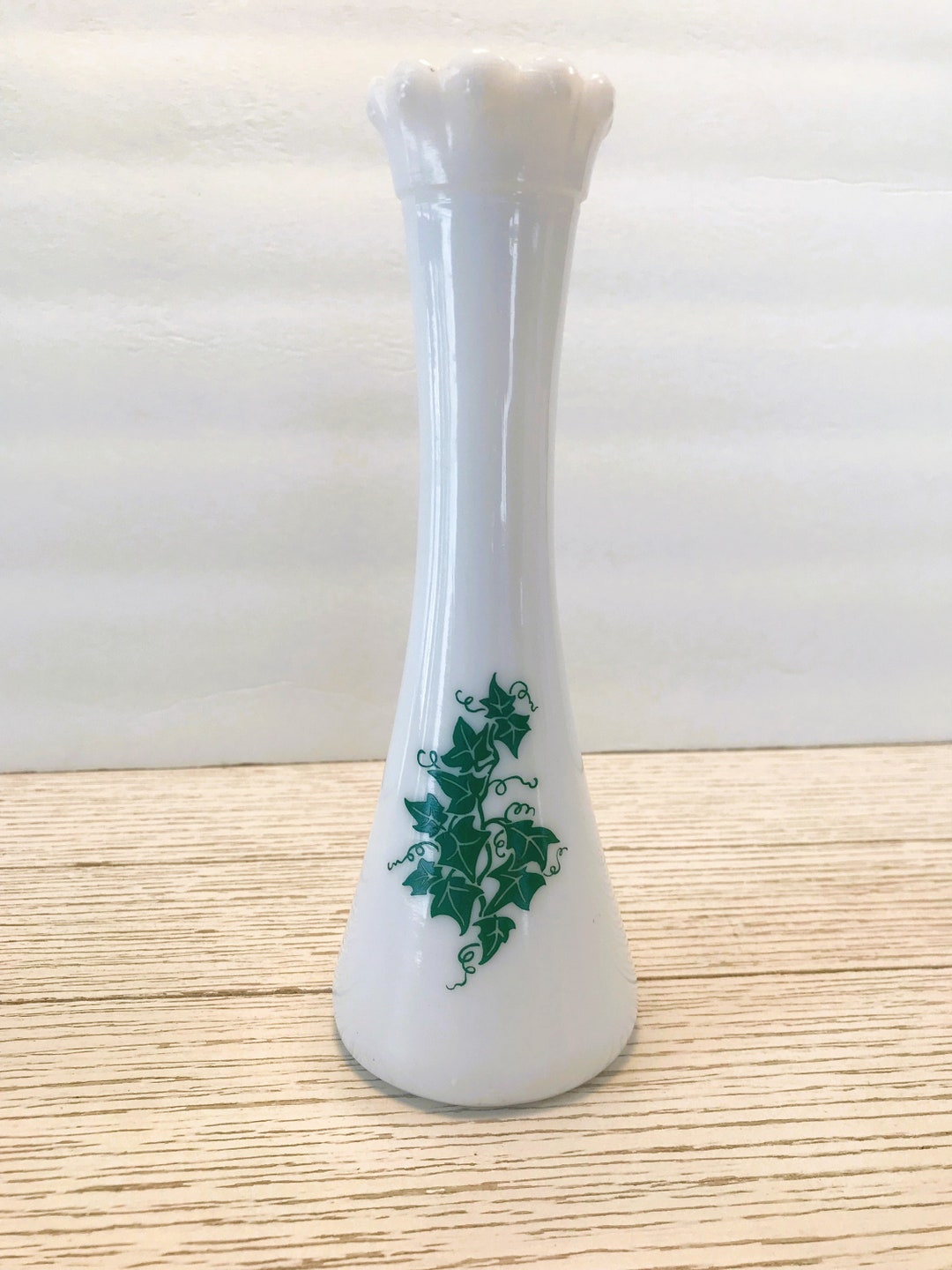 Hazel Atlas Ivy Pattern Vase - Etsy