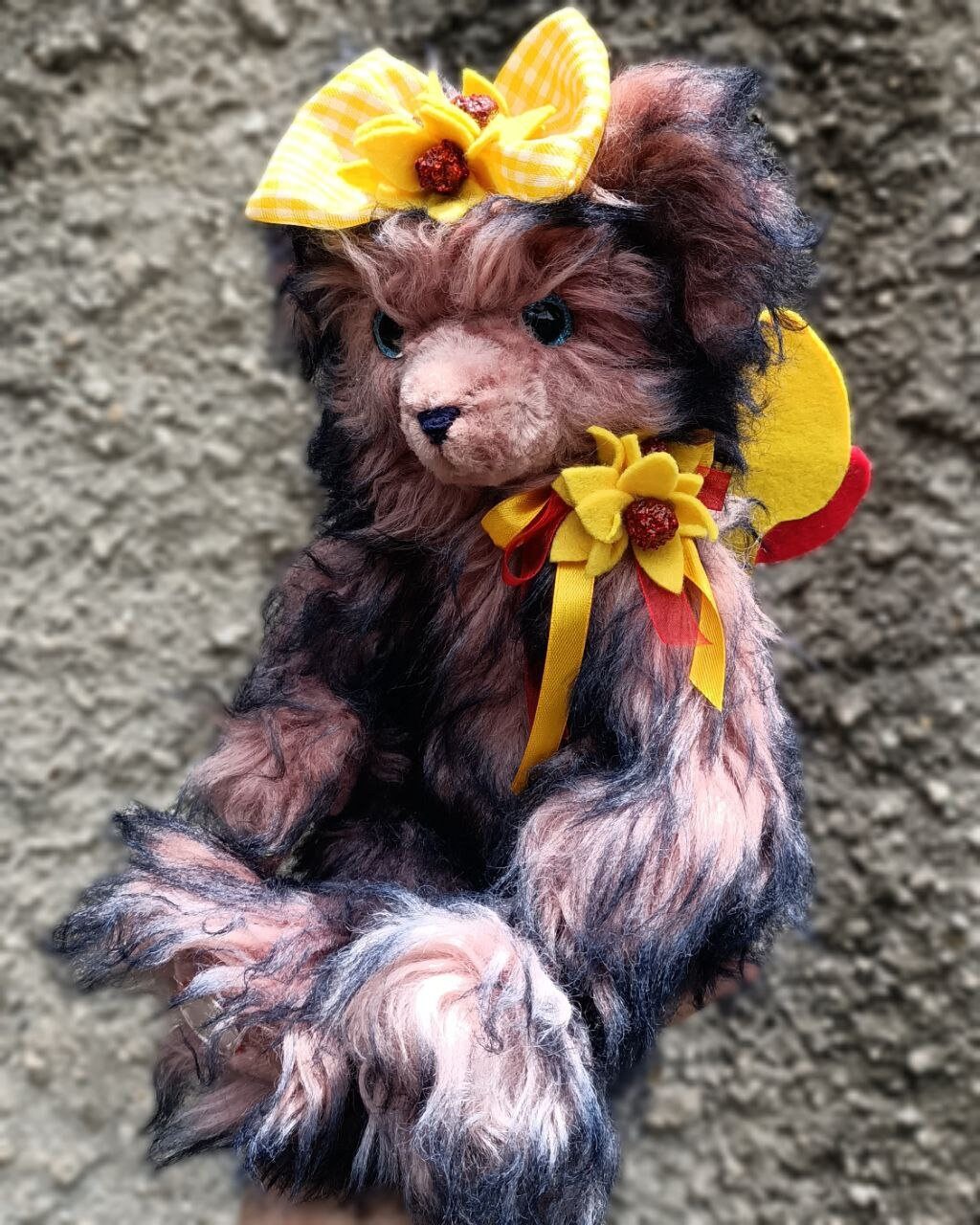 Suzie, Flower Fairy, Artist Bear, Worry Bear, Anxiety Bear, Handsewn ...