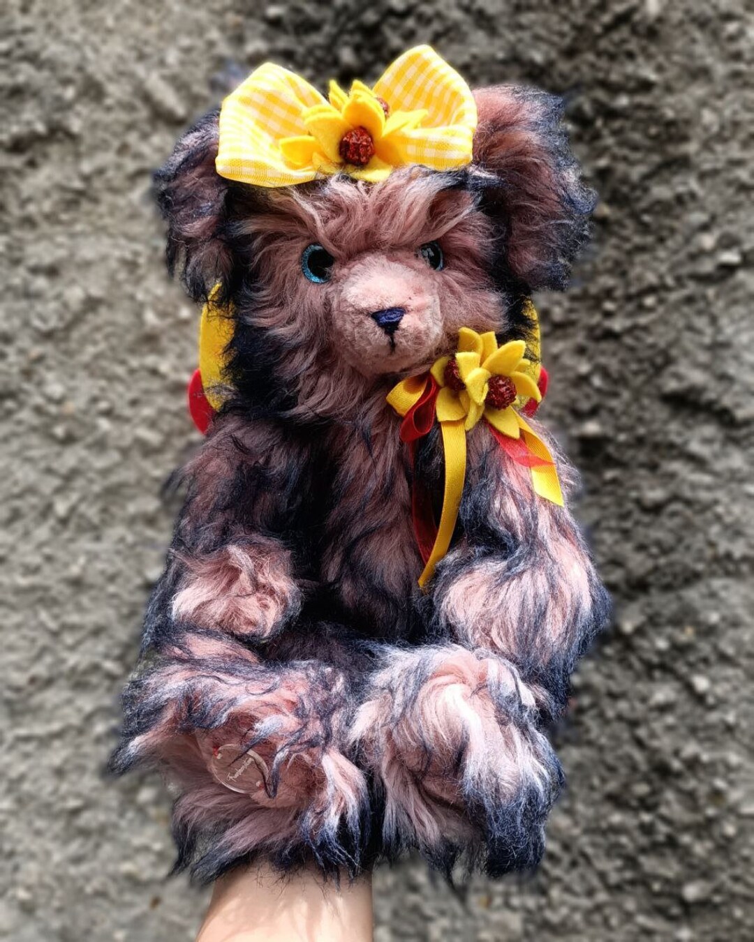 Suzie, Flower Fairy, Artist Bear, Worry Bear, Anxiety Bear, Handsewn ...