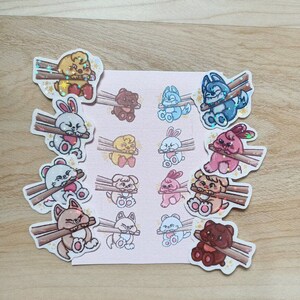 SZKOO Dumpling Sticker Flakes ot8, Straykids Art Print, SKZ Chopstick ...