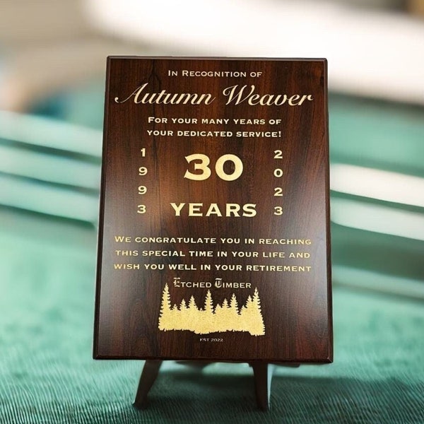 Wooden Plaque Custom Retirement - Etsy