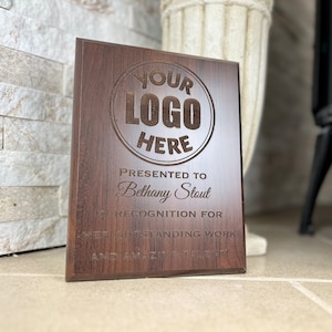 Custom Oak Award Plaque, Award Plaque Custom, MVP Award, Award Plaque ...