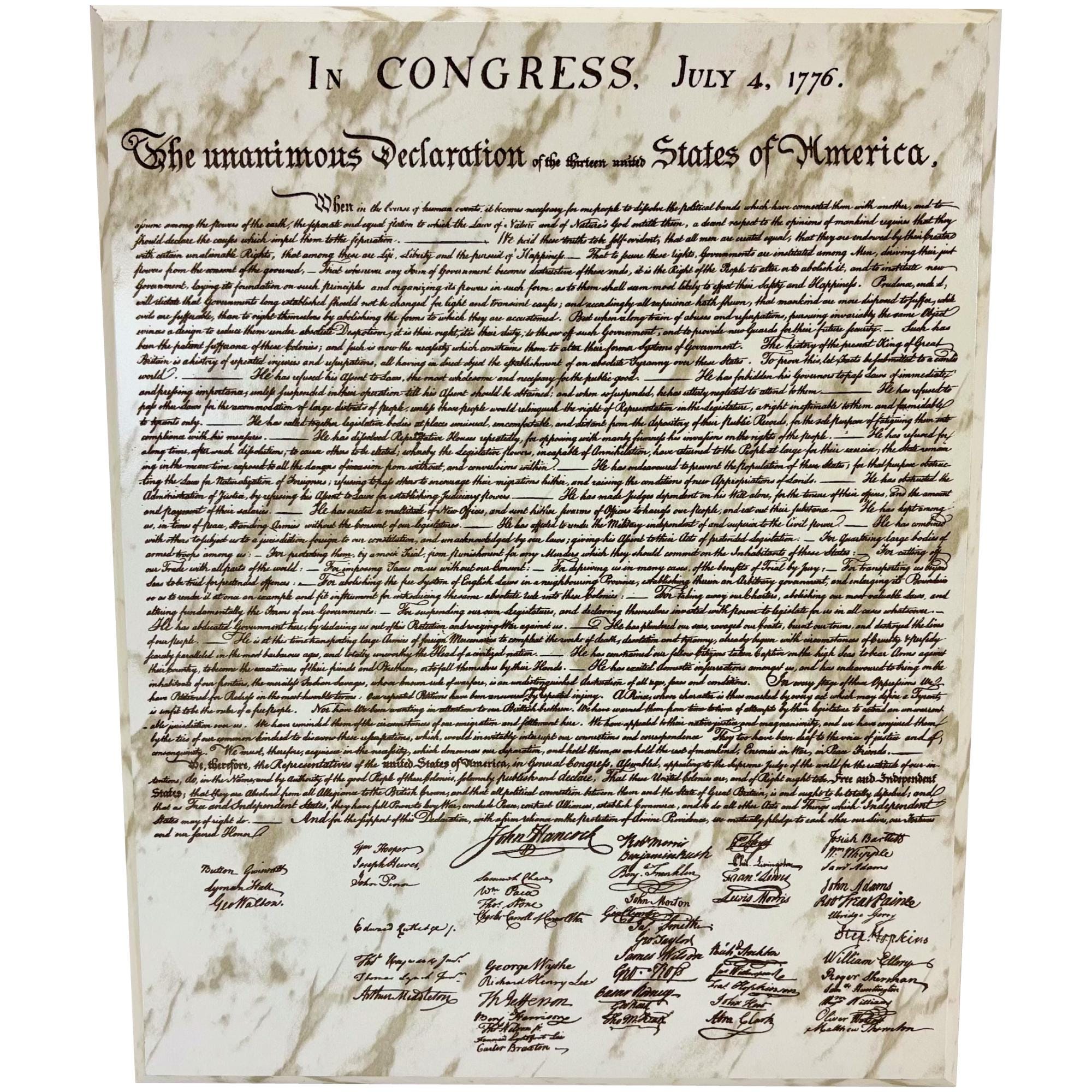 Handcrafted U.S. Founding Document Plaque – Constitution, Declaration ...