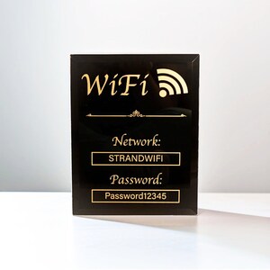 Wifi Password Sign Wood, Custom Wifi Plaque, Airbnb Guest Wifi, Home ...