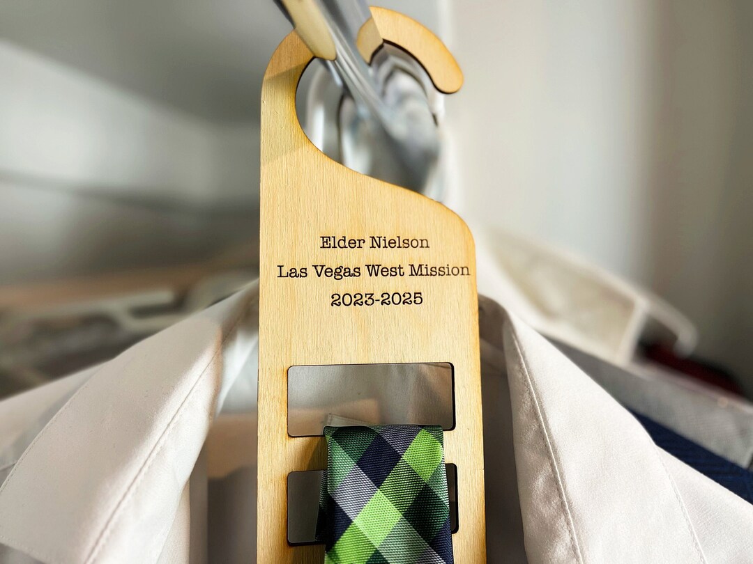 Tie Hanger Gift LDS Missionary, Elder Missionary Gifts, Laser Etched ...