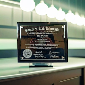 Floating Glass Degree Frame, College Diploma Frame, Custom Diploma ...