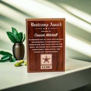 Cherry Military Award Plaque, Military Plaque, Custom Military Awards ...