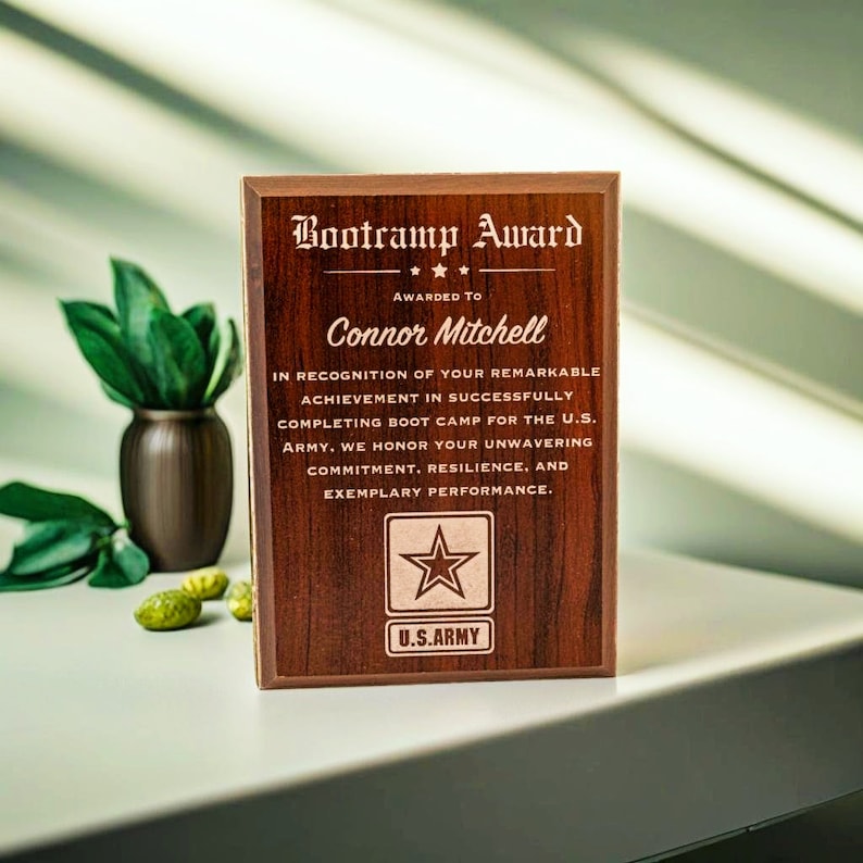 Military Plaque Award, Fully Customizable Army Plaque, Navy Plaque ...