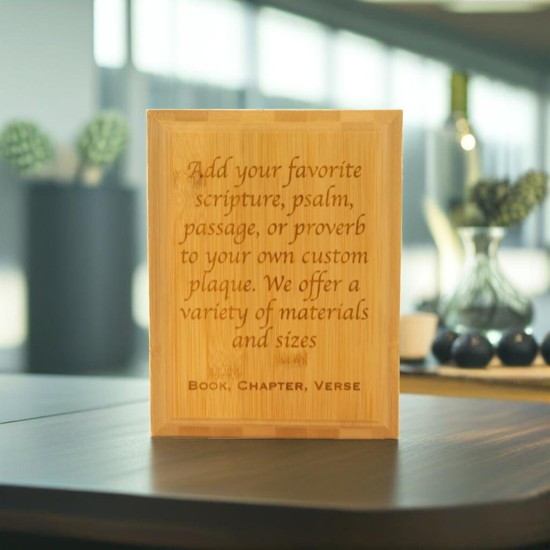 Bamboo Scripture Verse Wall Art, Custom Scripture Sign, Bible Scripture ...
