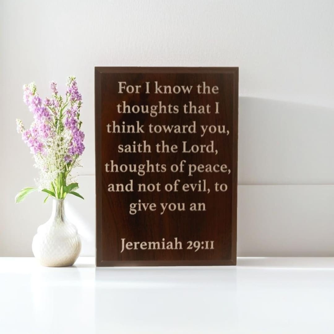 Customizable Scripture Sign, Wood Scripture Verse Plaque, Bible ...