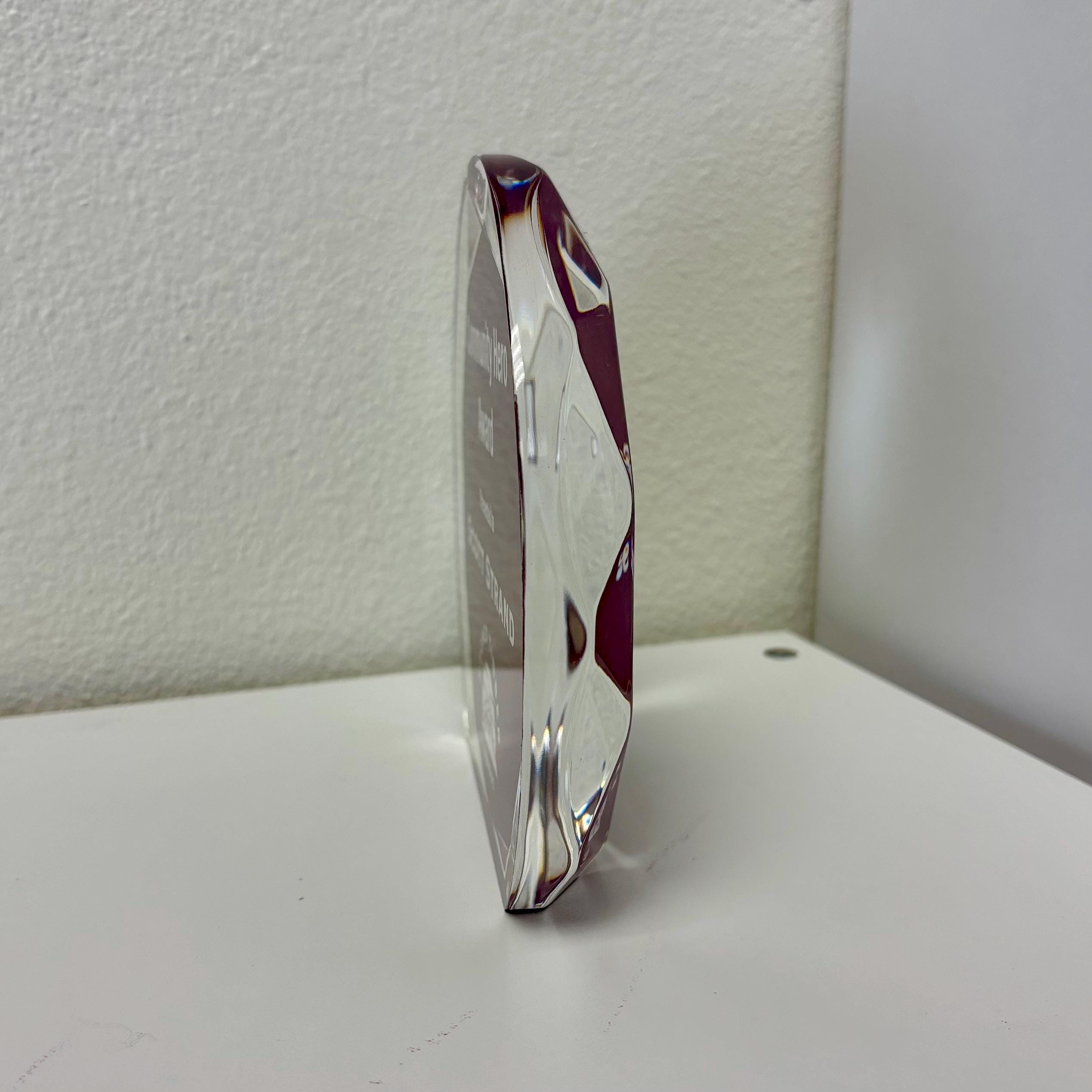 Premium Sunburst Acrylic Award - 1 Inch Thick Crystal-clear Trophy for ...