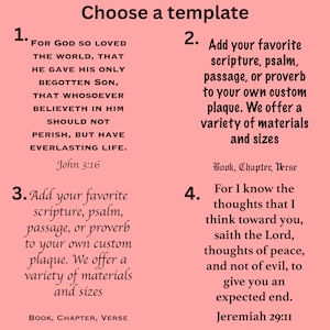 Marble Scripture Sign, Custom Scripture Verse Plaque, Wooden Bible ...