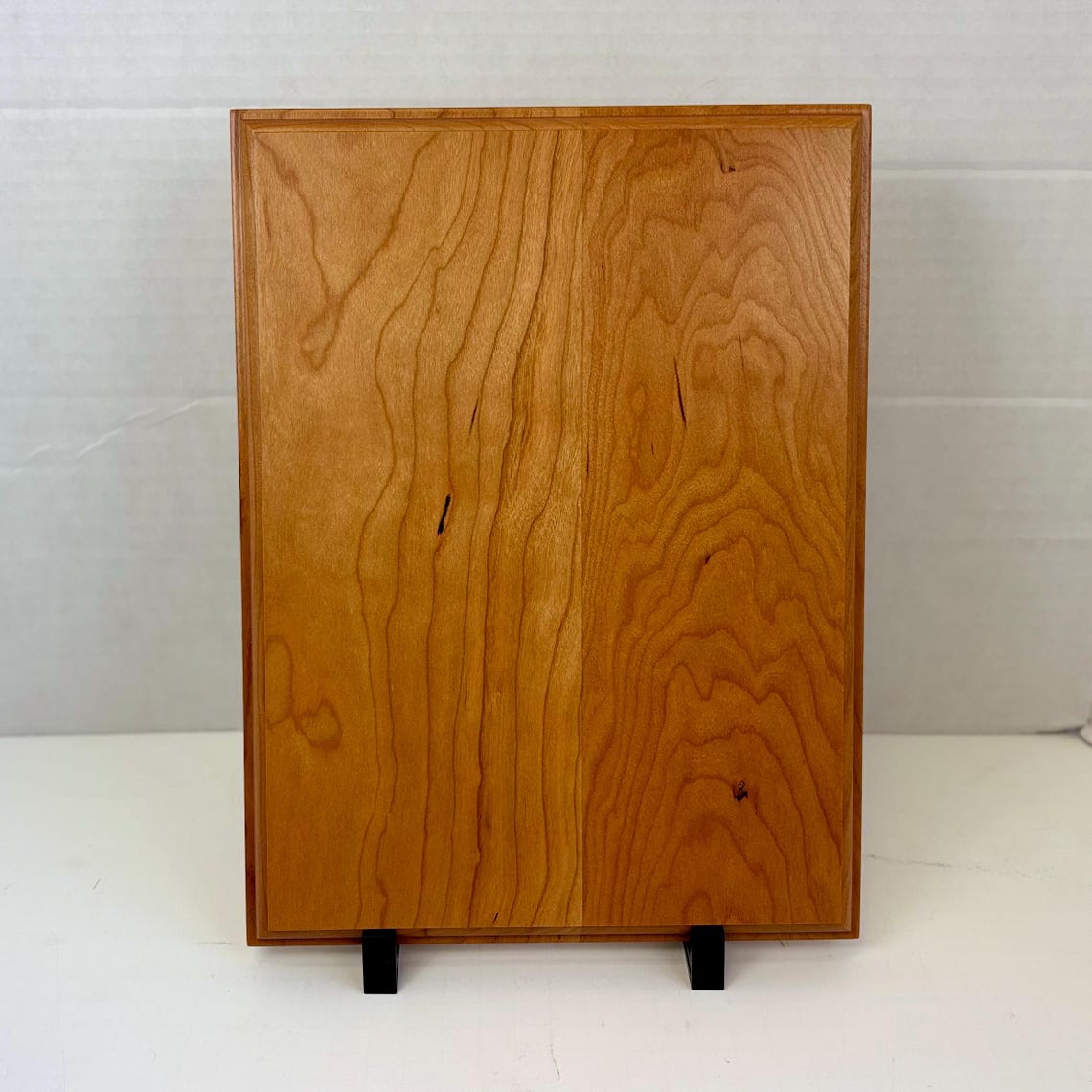 Genuine Cherry Wood Plaque Base, Double Beveled, 0.75" Thick, Laser ...
