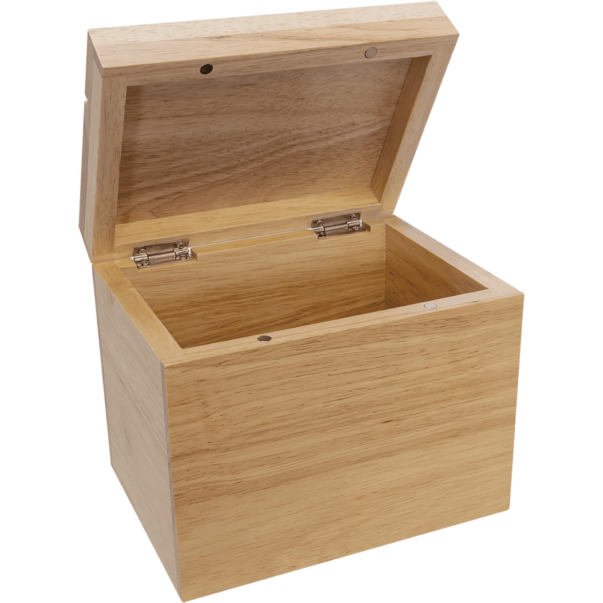 Handcrafted Malaysian Oak Recipe Box – Wooden Recipe Card Organizer ...