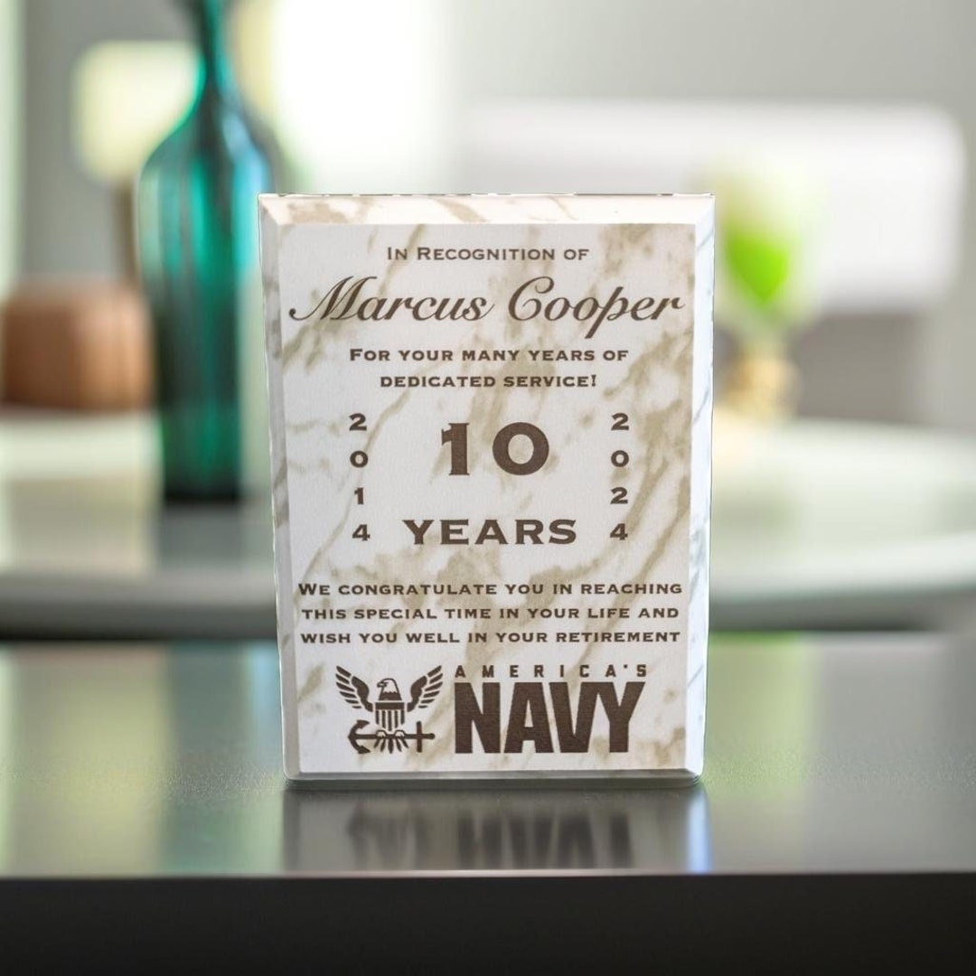 Military Retirement Gift Plaque, Retired Military Gifts, Navy ...