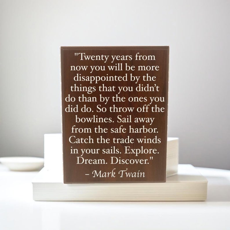Motivational Quote Plaque, Bamboo Desk Sign, Fully Customizable Sign ...