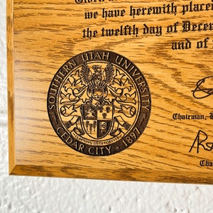 Metal Certificate Award Diploma Frame Custom Diploma Plaque - Etsy