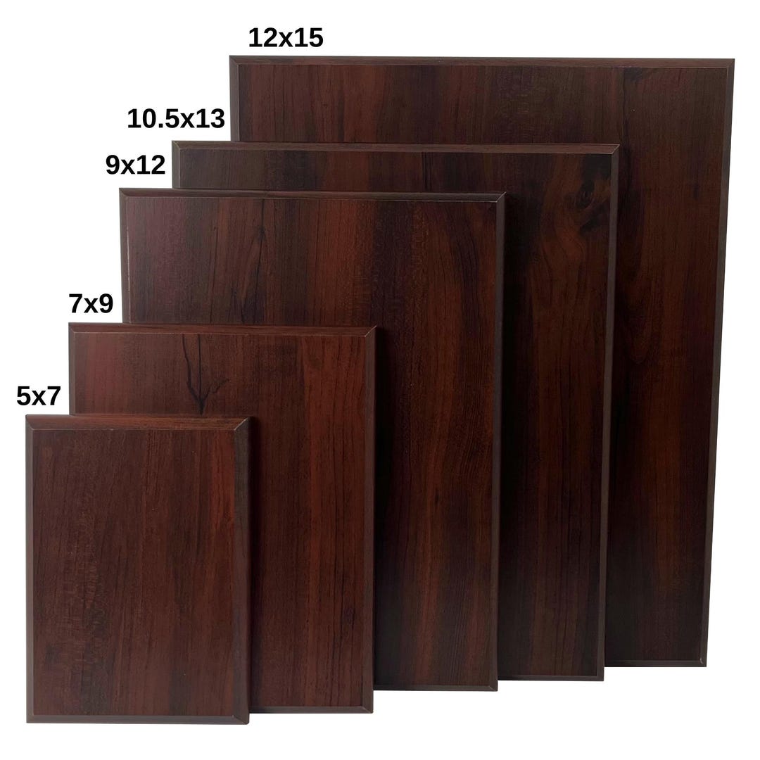 Cherry Finish Plaque Blank, Blank Wood Plaque, 5x7, 7x9, 9x12 Inch ...