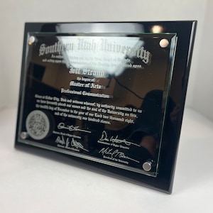 Floating Glass Degree Frame, College Diploma Frame, Custom Diploma ...