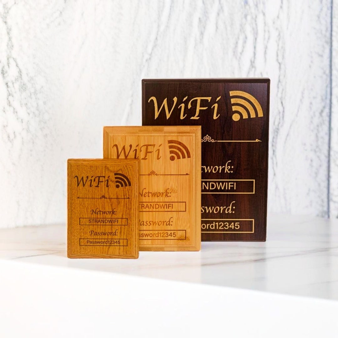Wood Wifi Password Sign, Custom Wifi Plaque, Airbnb Guest Wifi, Home ...