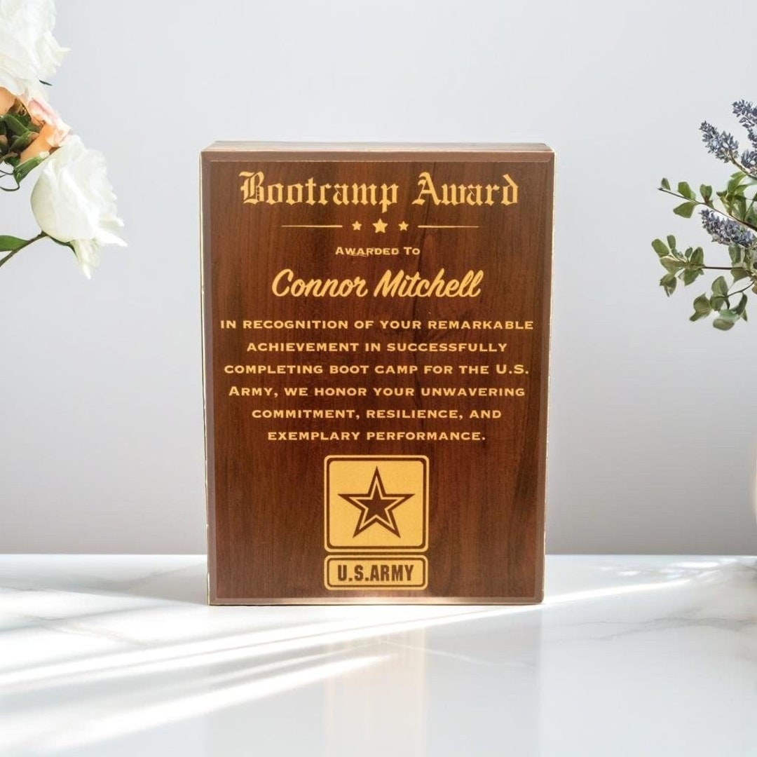 Army Plaque Award, Fully Customizable Military Plaque, Custom Armed ...